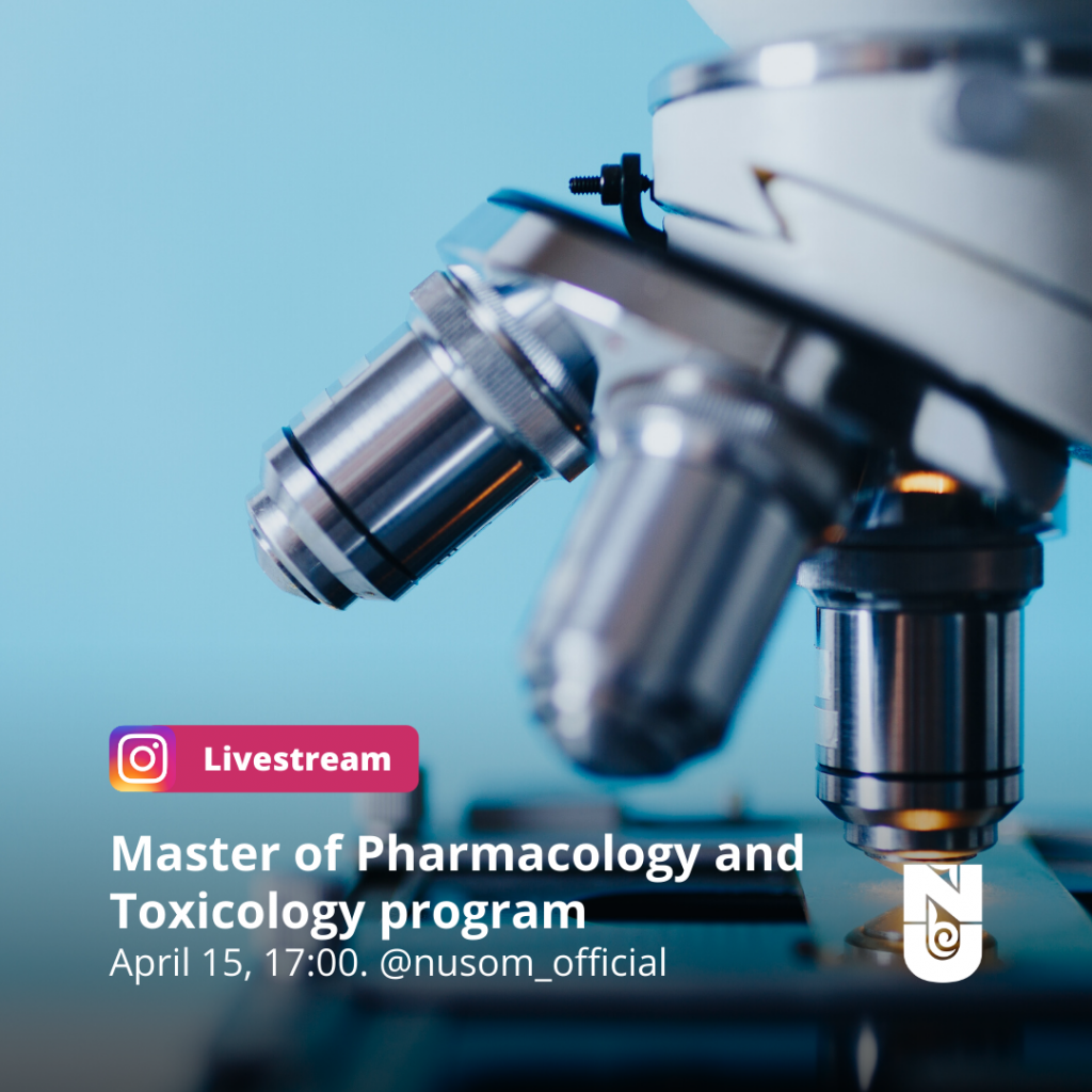 Livestream on Instagram about Master of Pharmacology and Toxicology - NUSOM
